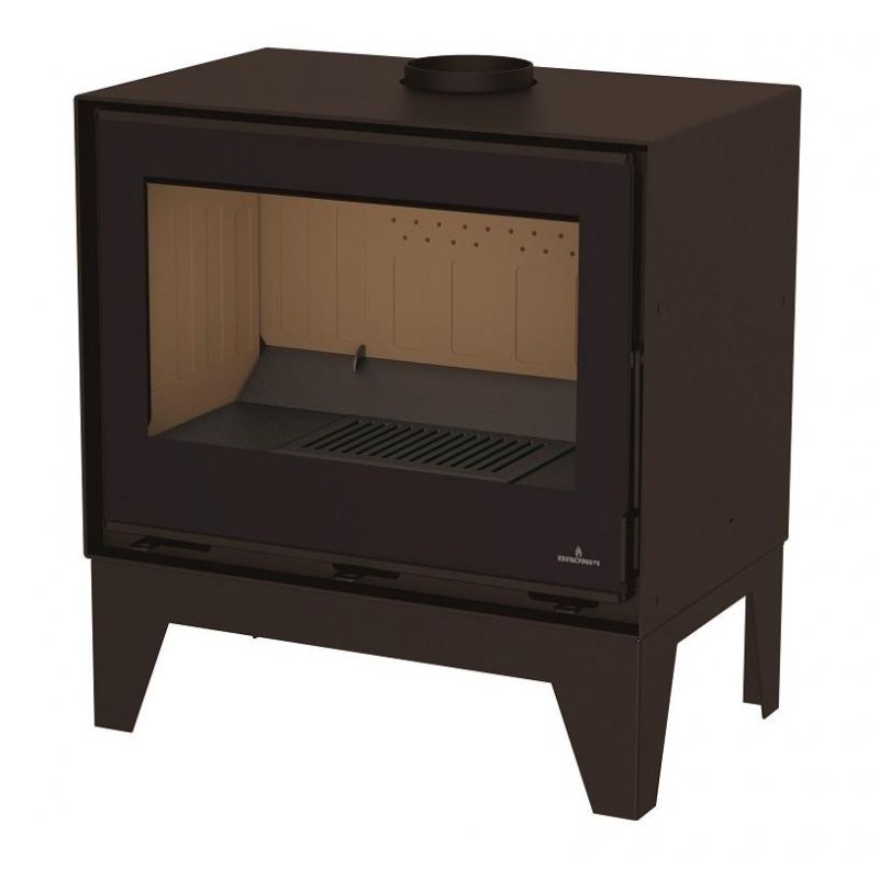 Poêle à bois raccordable sur pieds - BRONPI Cairo 70 Box 12 kW